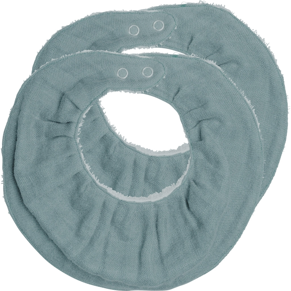 Fabelab - Ruffle Bib - Cottage Blue - 2 pack